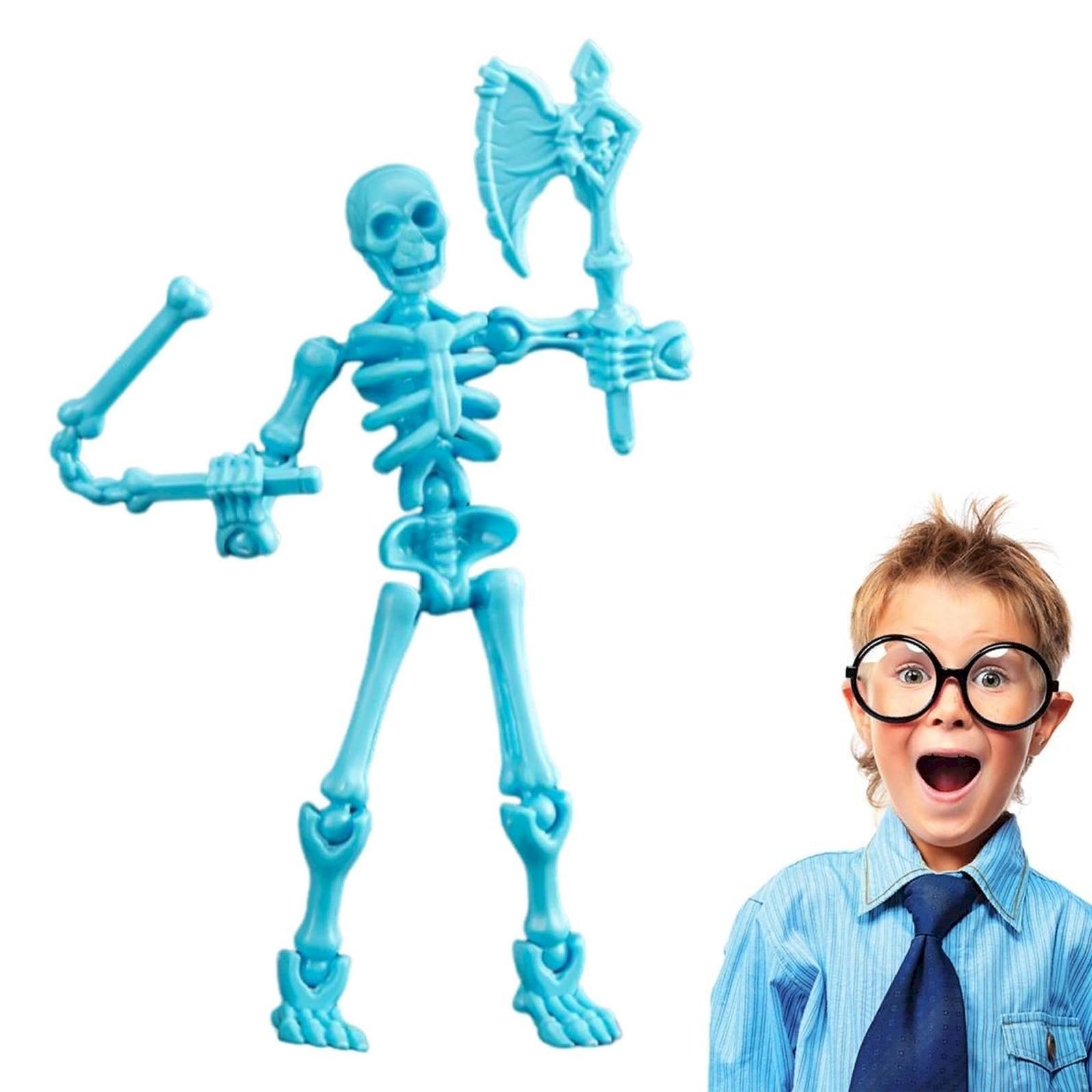 VISALY Movable Skeleton Action Figures - Jointed Skeleton Dolls for ...