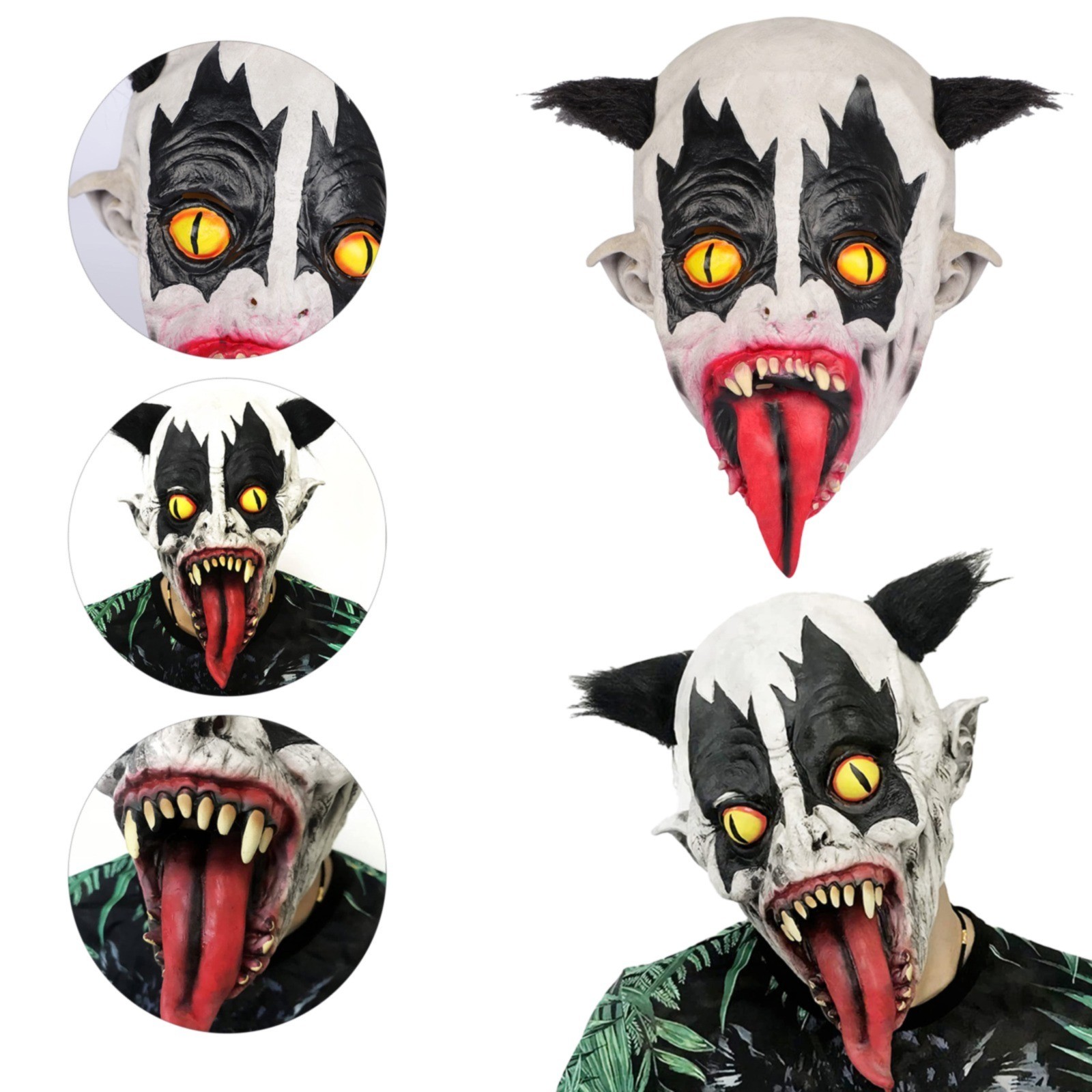 VISALY Mutant Bat Halloween Scary Latex Prop for Bar Parties Escape ...