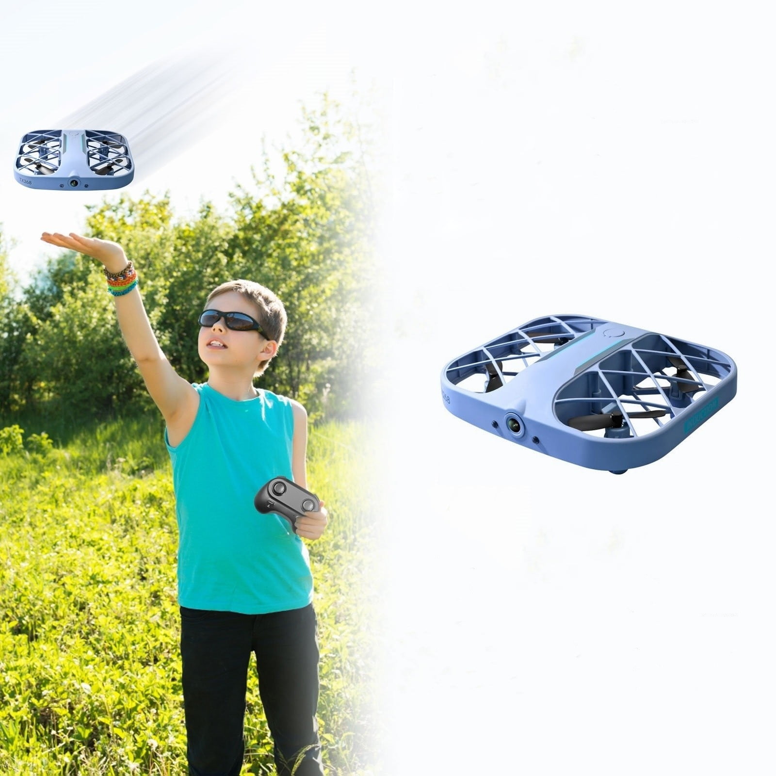 VISALY Pocket Sized Self Flying Camera，Mini Drones 360 Tumbling Module ...