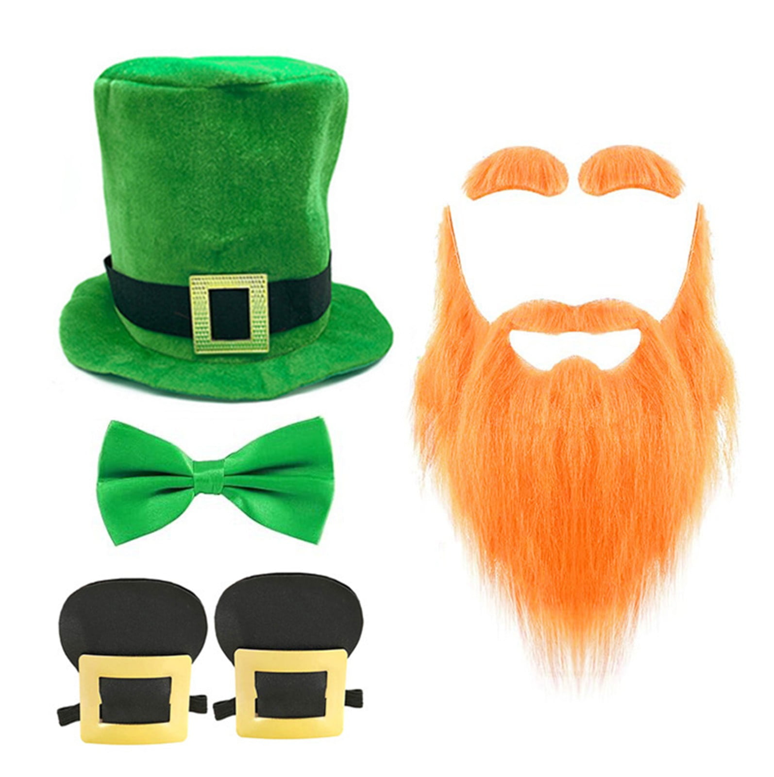 VISALY St. Patrick's Day Leprechaun Costume Set for Kids and Adults ...
