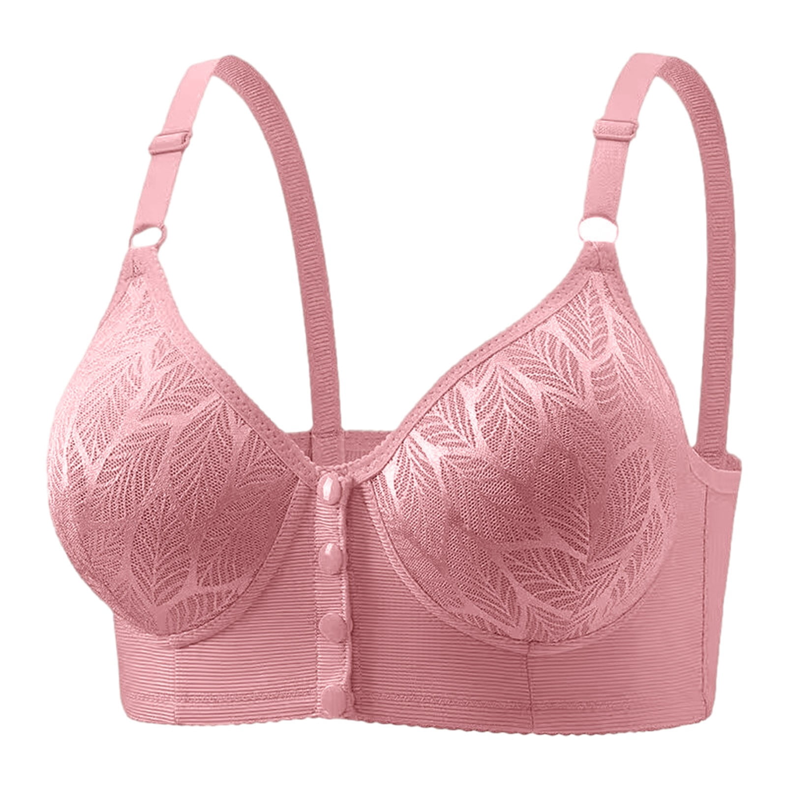 VISALY Wireless Bras Front Closure Bras Minimizer Bras for Older Women ...