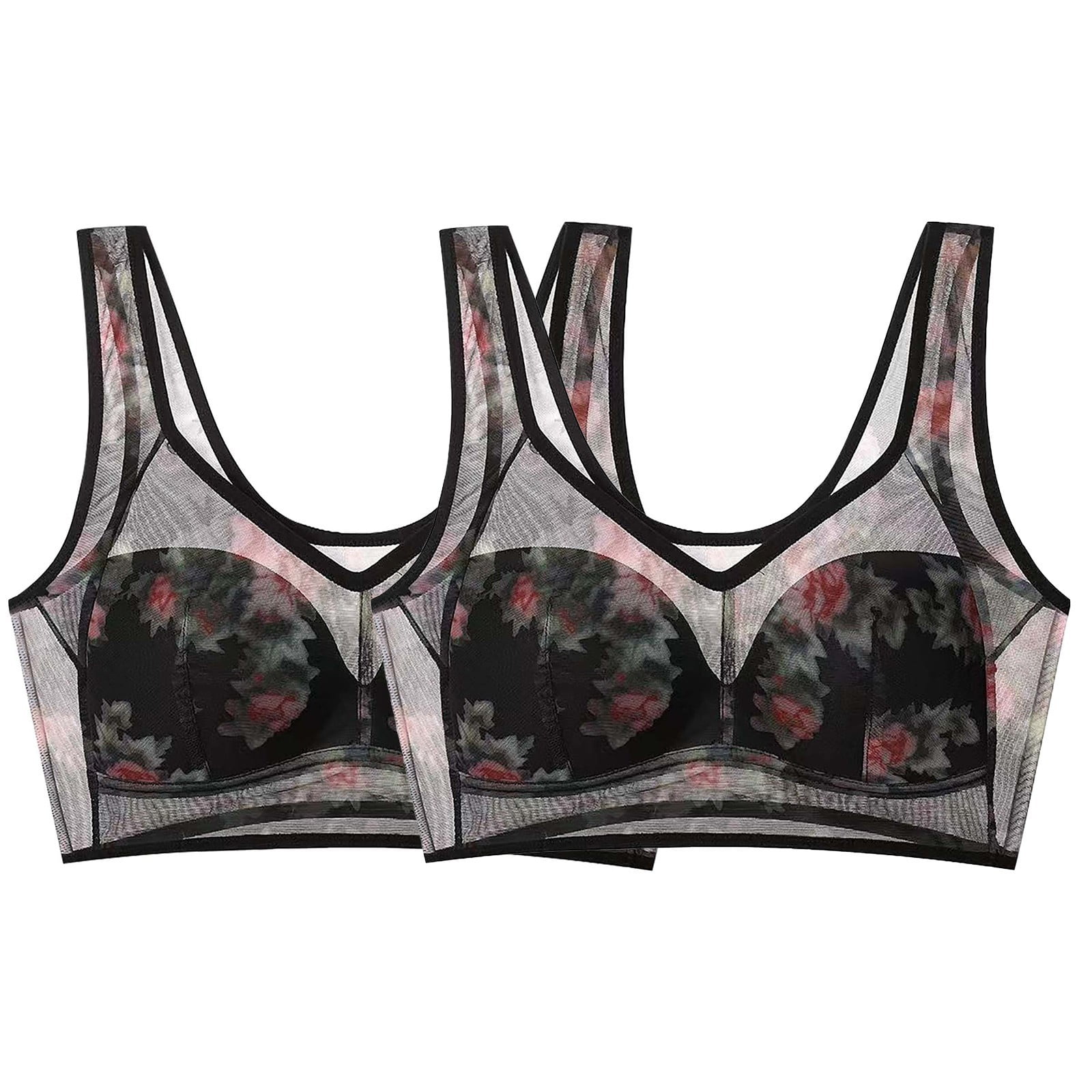 VISALY bra packs Plus size strapless bras for women, Two-Pack Women's ...