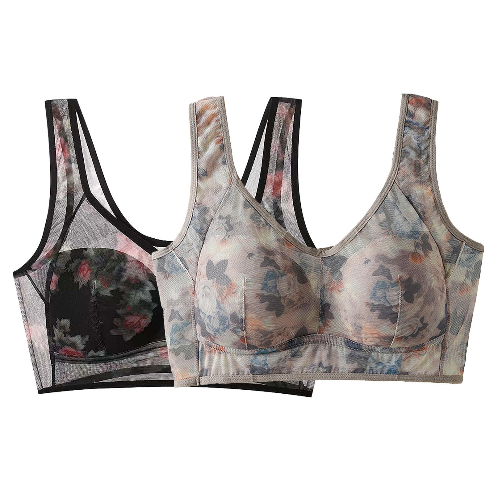 VISALY bra packs Womens Full Coverage Bra, Two-Pack Women's Bra High ...