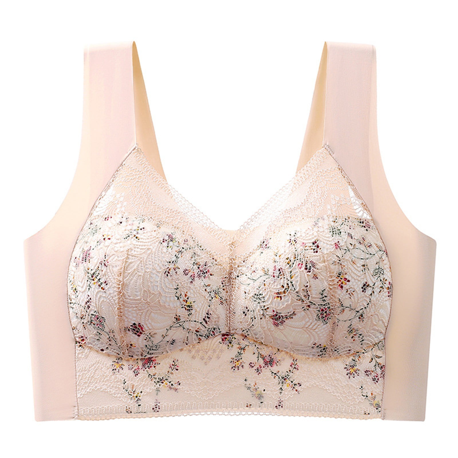 VISALY super gather bra wireless push-up bra, Ladies Lace Ice Silk ...