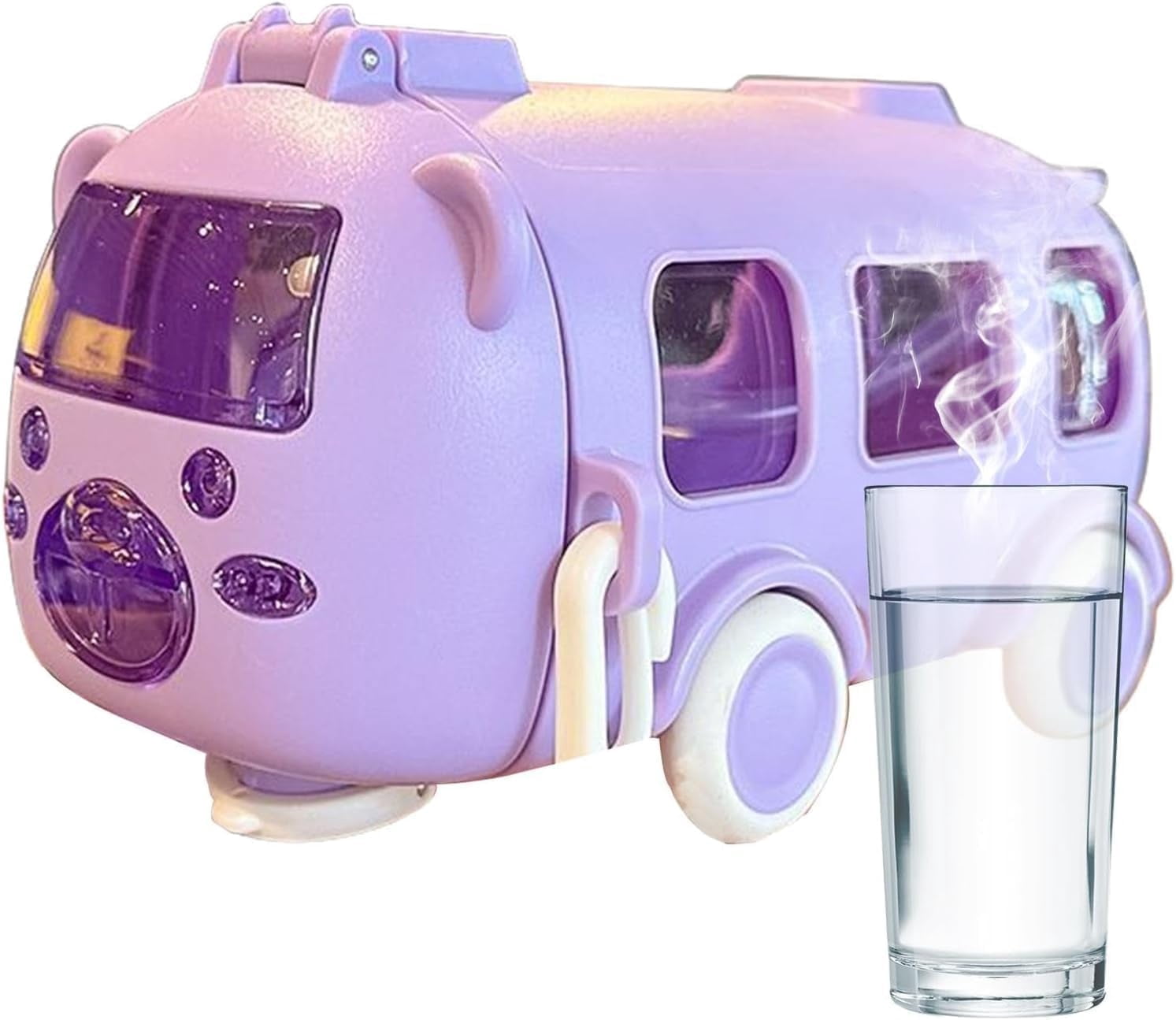 VISBY INDIA Bus Water Bottle For Kids With Strap Sipper Straw Leakproof ...