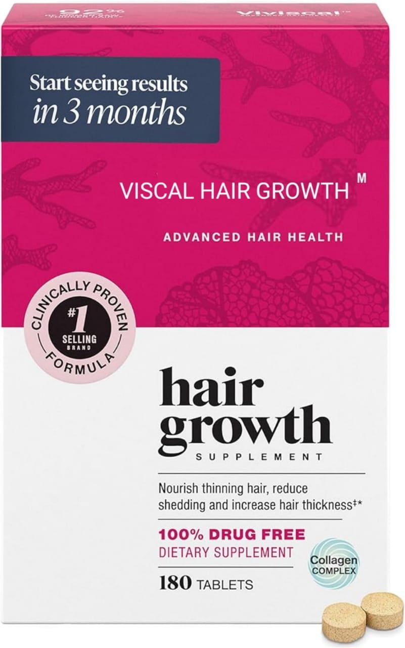 VISCAL Hair Growth Supplements For Women For Thicker, Fuller Hair ...