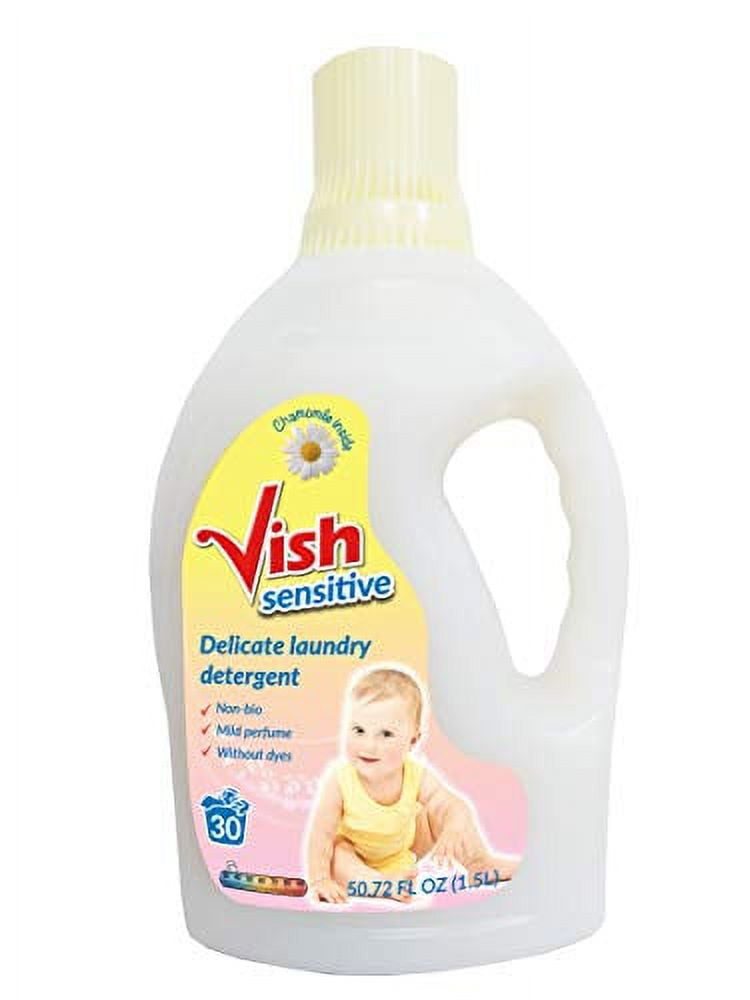 VISH Laundry Gel Baby, Sensitive Gel Liquid Laundry Detergent - Natural ...
