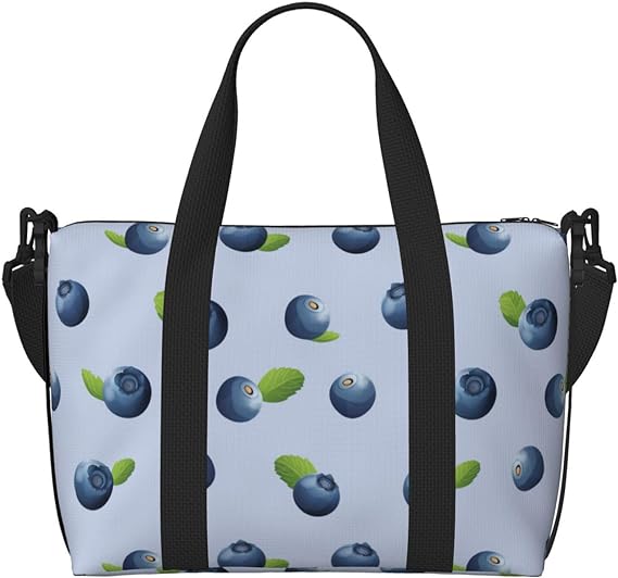 VISHUFASHION Cute Blueberry Azure print Duffel Bag for Women Work ...