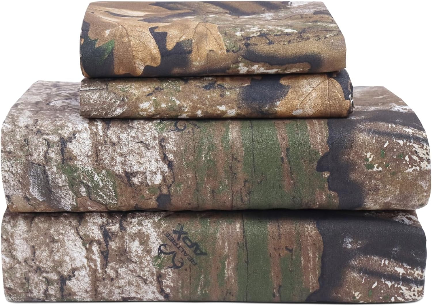 VISI-ONE Realtree APX Twin Camo 3 Pcs Microfiber Sheet Set – Unisex ...