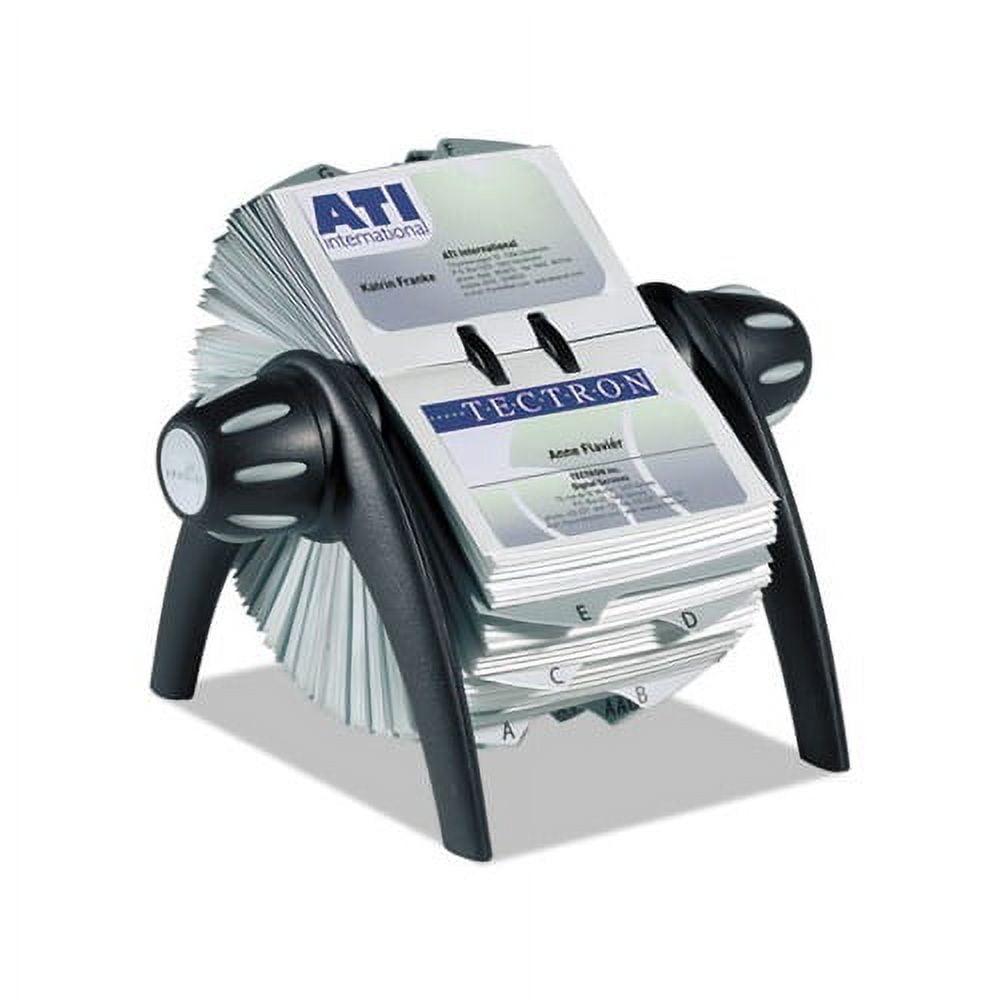 VISIFIX Flip Rotary Business Card File Holds 400 4 1/8 x 2 7/8 Cards ...