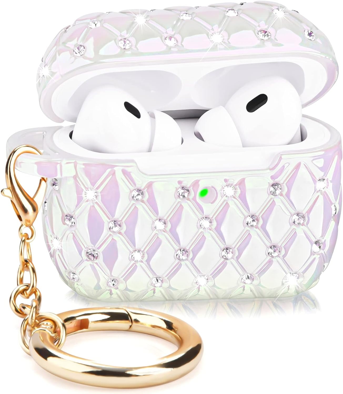 Visoom Airpods Pro 2nd Generation Case Airpods Pro 2 Bling Pearl