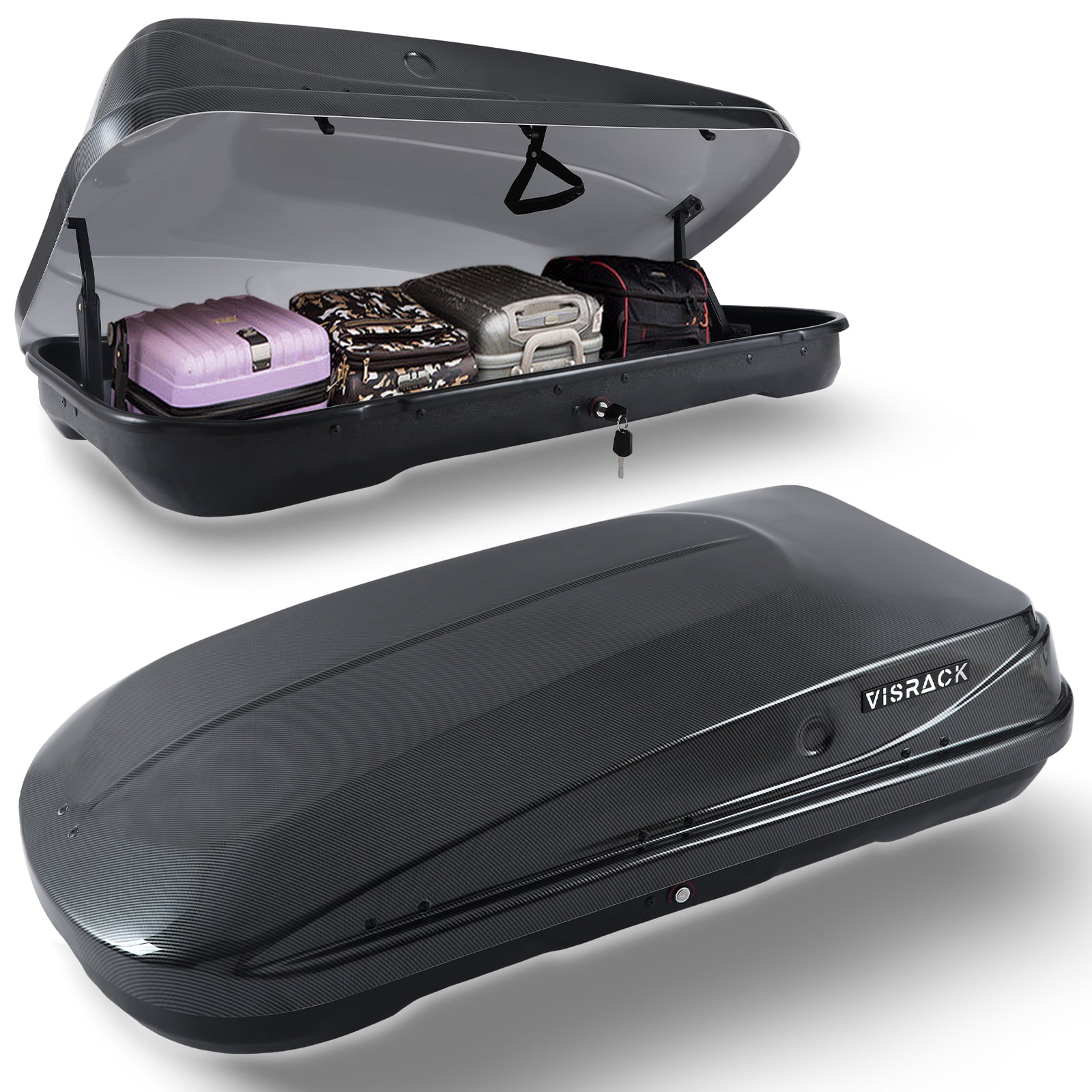 RICH Hard Shell Carbon Fiber Cargo Box, 13 ft³, 130 lbs Capacity ...