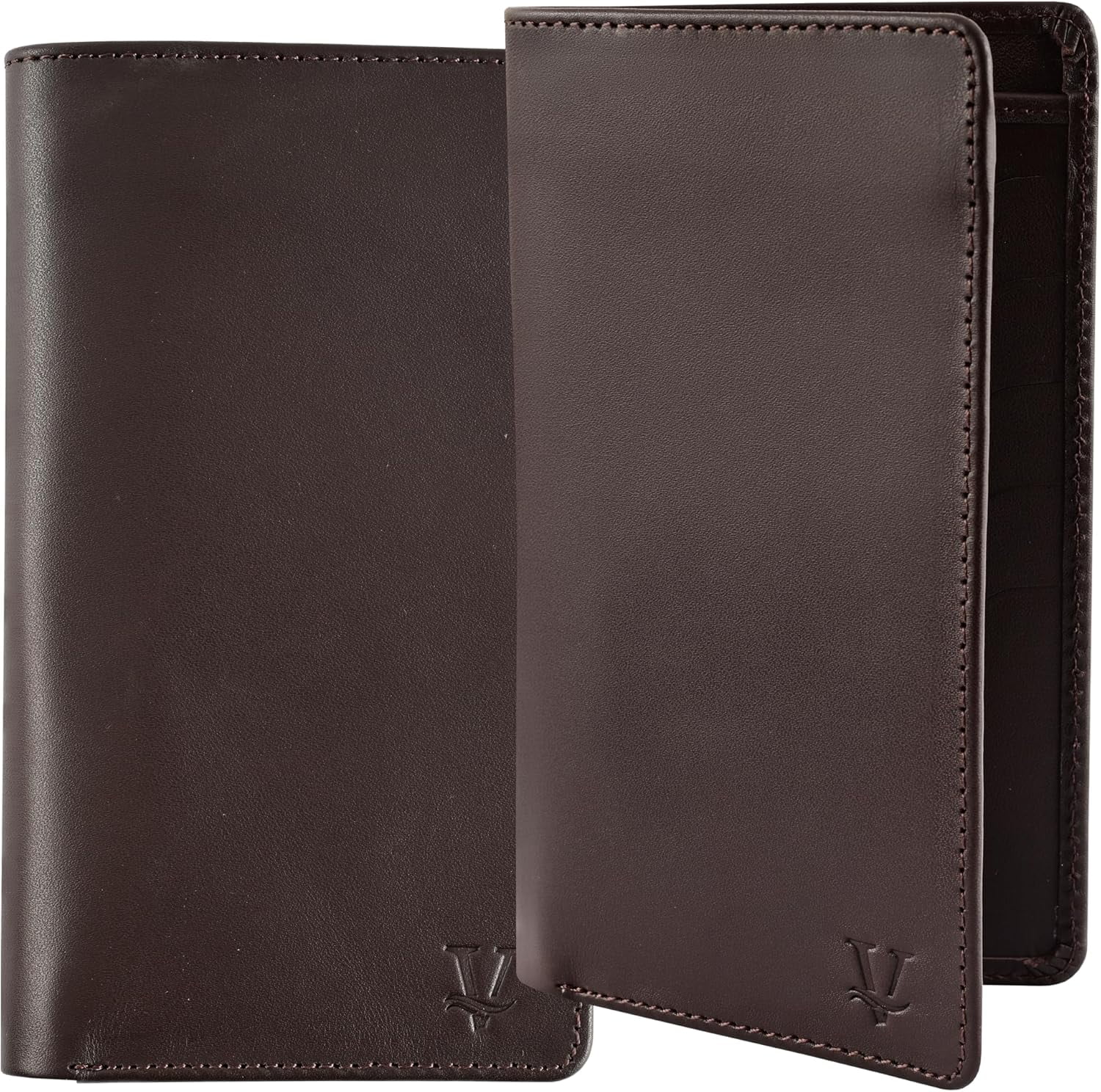 VISTA ZONE Premium Top-Grain Leather Wallet for Men – Long Bifold ...