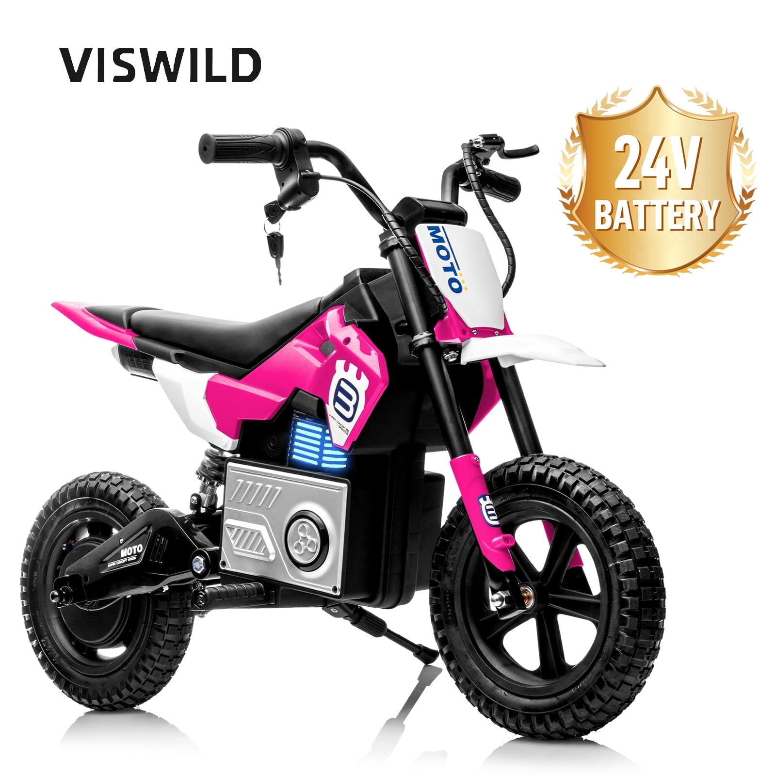 VISWILD 24V Kids Electric Dirt Motorbike, 200W Hub Motor with Shock ...
