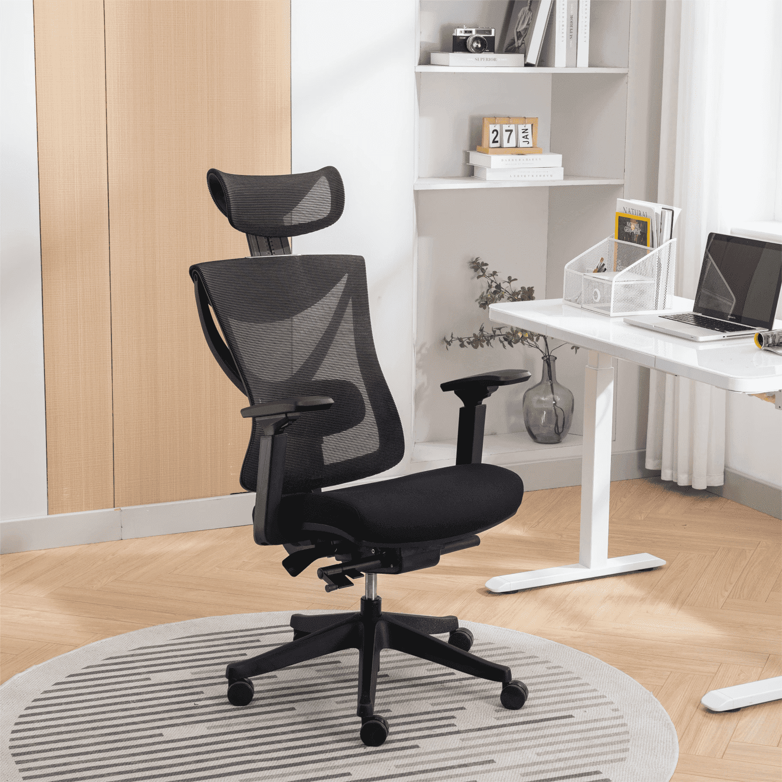 VISWILD Ergonomic Office Chair, Adjustable Seat Cushion, 300 lb Weight ...