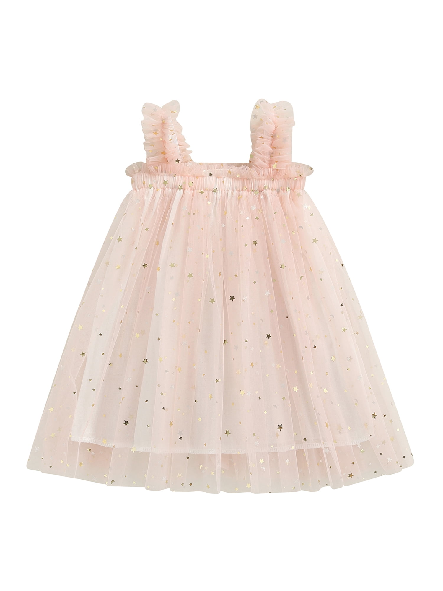 VISgogo Little Girl's Dress, Spaghetti Strap Sleeveless Sequins ...