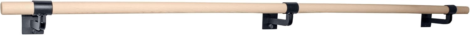 VITA Barre Wall-Mounted Single Ballet Barre, , Wood | Fixed Height ...