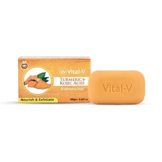 VITAL V Kojic &Turmeric Soap Bar (100g bar) For Face & Body - Natural ...