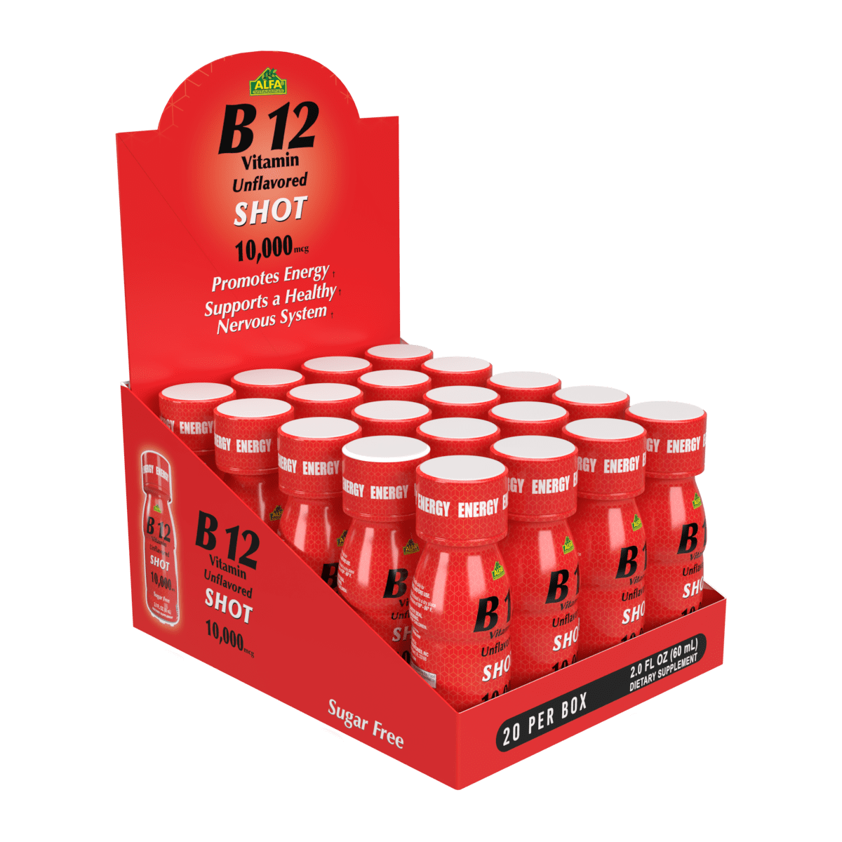 Alfa Vitamins High-Potency Vitamin B12 Shots, Unflavored, Sugar-Free ...
