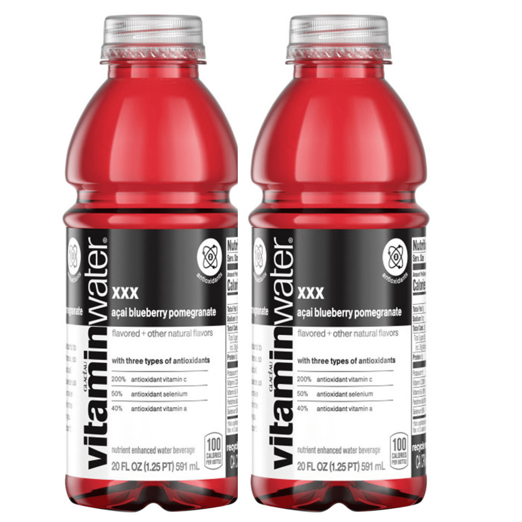 VITAMINWATER XXX ACAI BLUEBERRY POMEGRANATE Electrolyte Enhanced Water ...