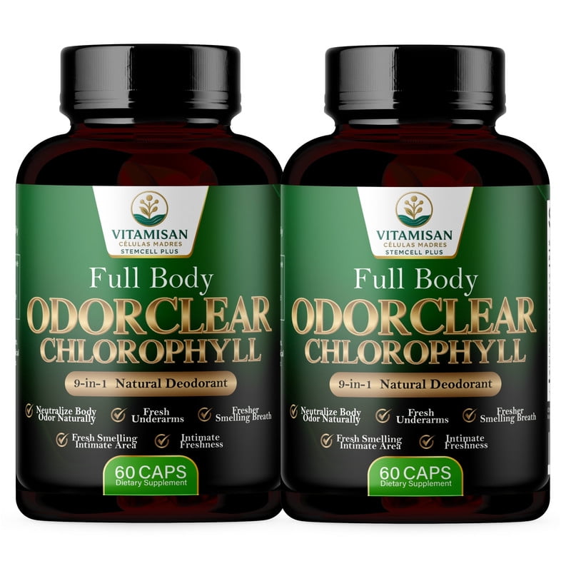 VITAMISAN OdorClear Chlorophyll Capsules, Herbal Internal Deodorant ...