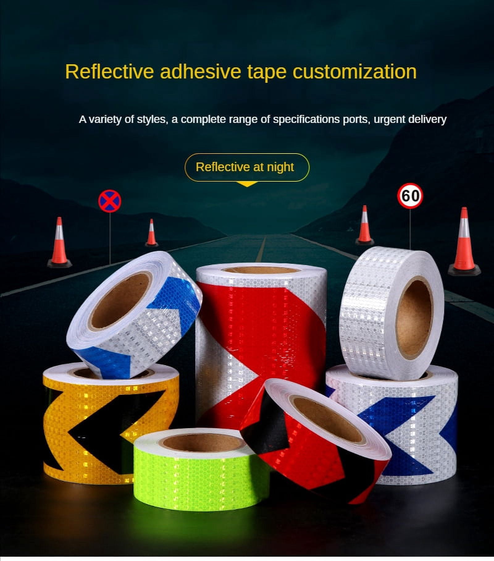 VITCOCO Green Black Arrow Lattice Reflective Sticker Reflective Film of ...