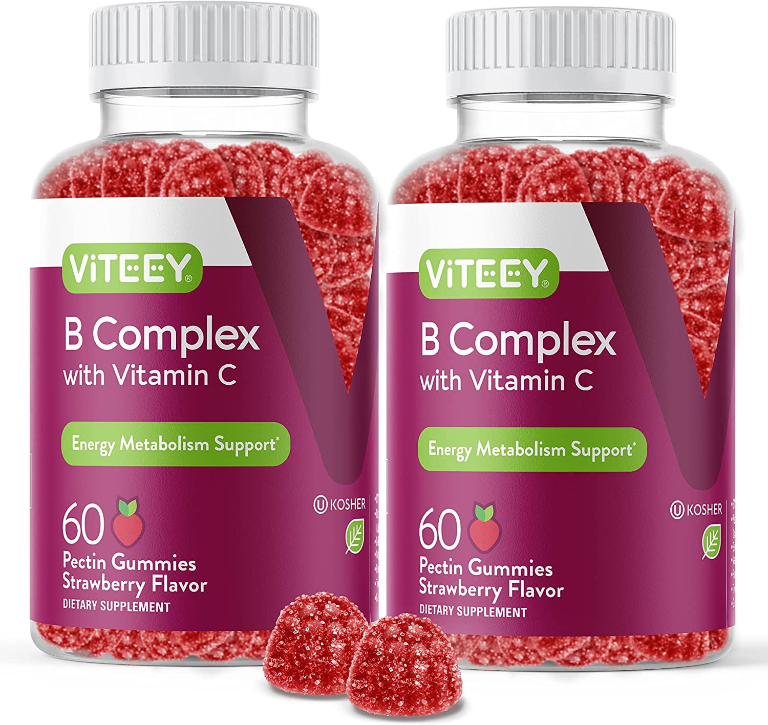 VITEEY Vitamin B Complex Gummies with Vitamin C, Energy Support ...