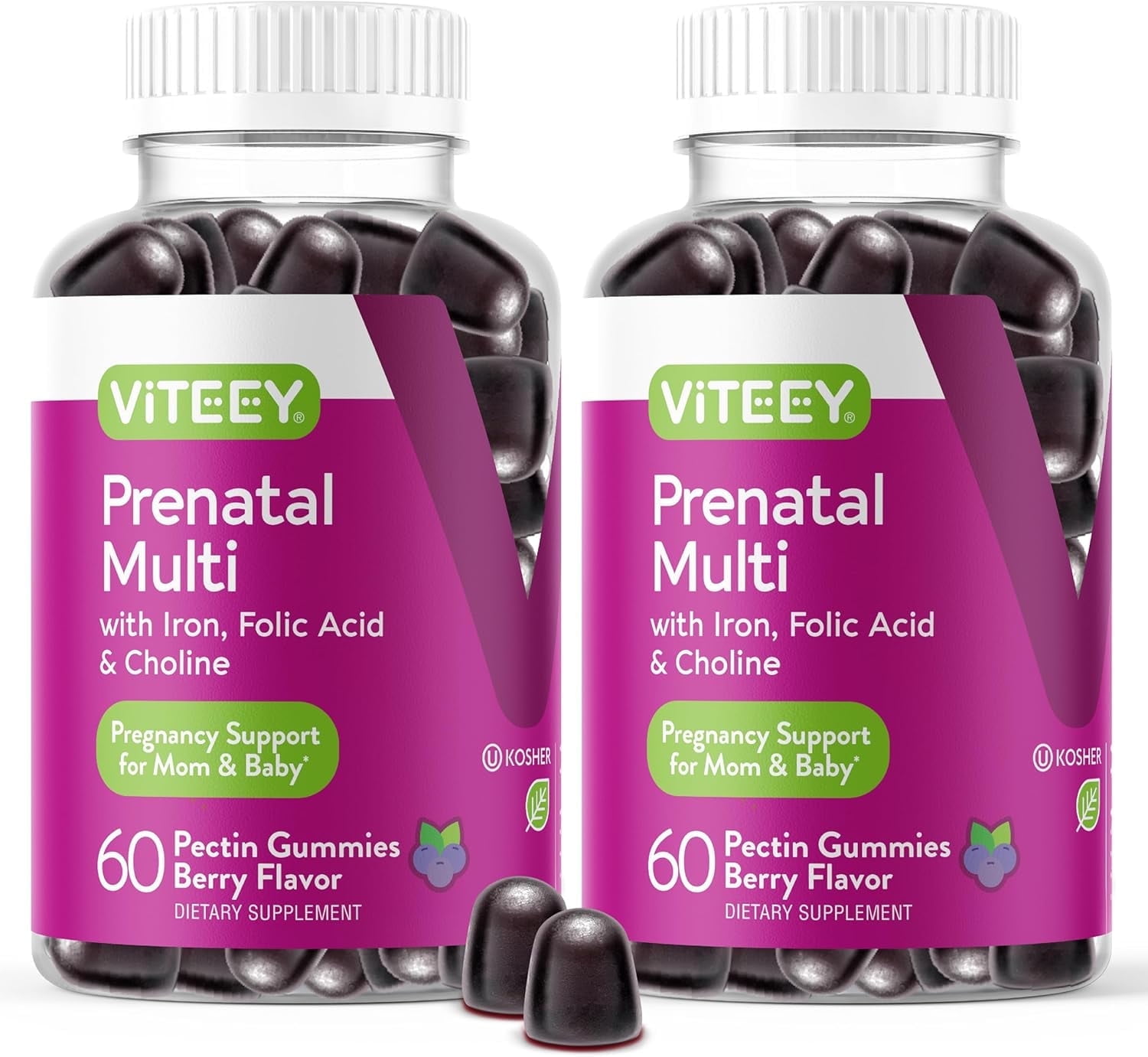 VITEEY Prenatal Vitamins Gummies, Pregnancy Support for Mom & Baby ...