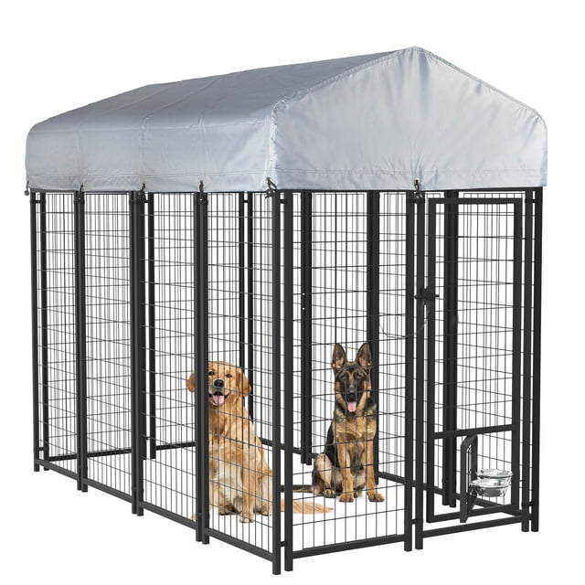 VITESSE 8x4x6 FT Heavy Duty Large Dog Kennel Playpen Outdoor with ...