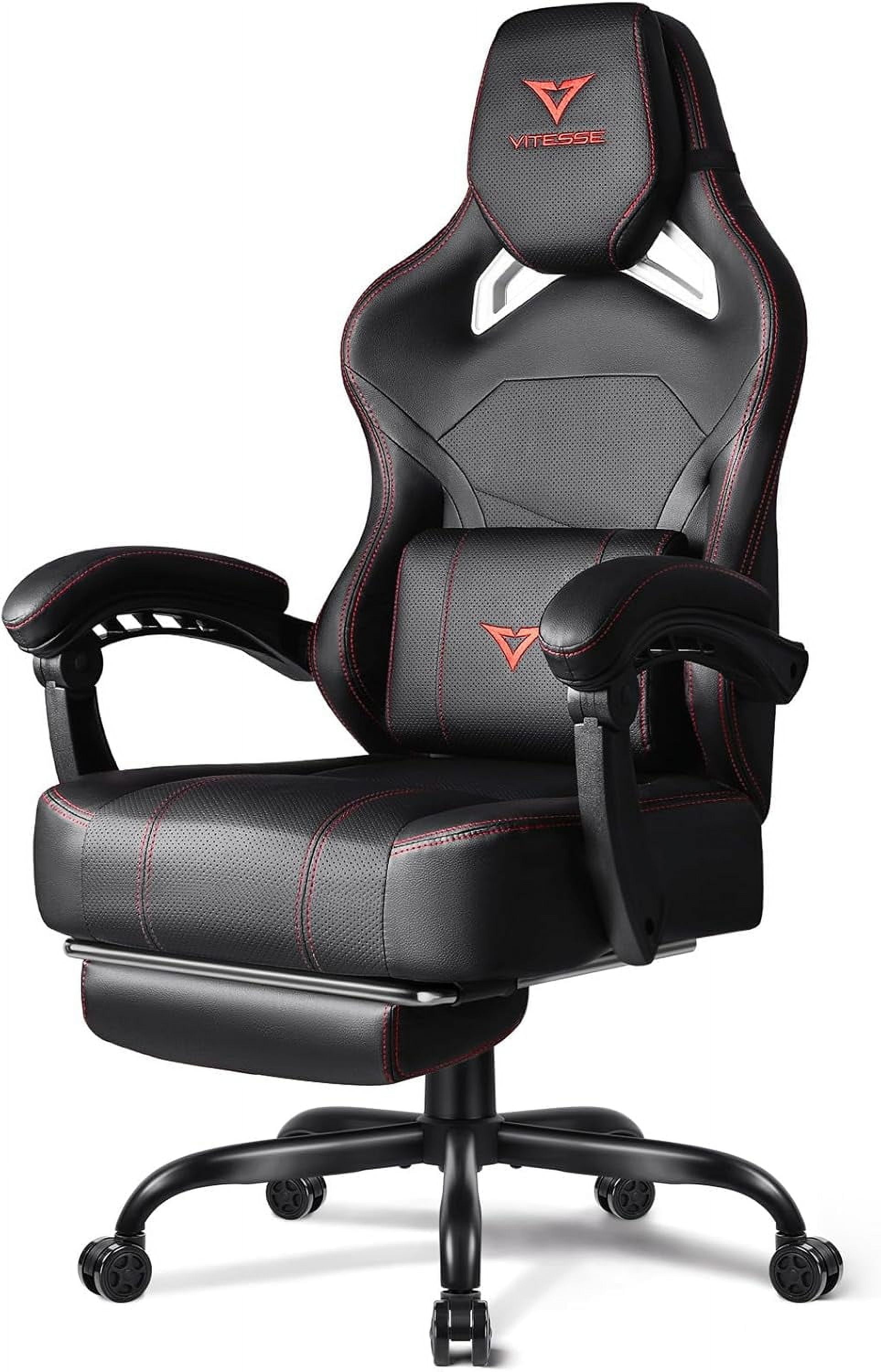VITESSE Big and Tall Gaming Chair 400lb Weight Capacity with Footrest ...