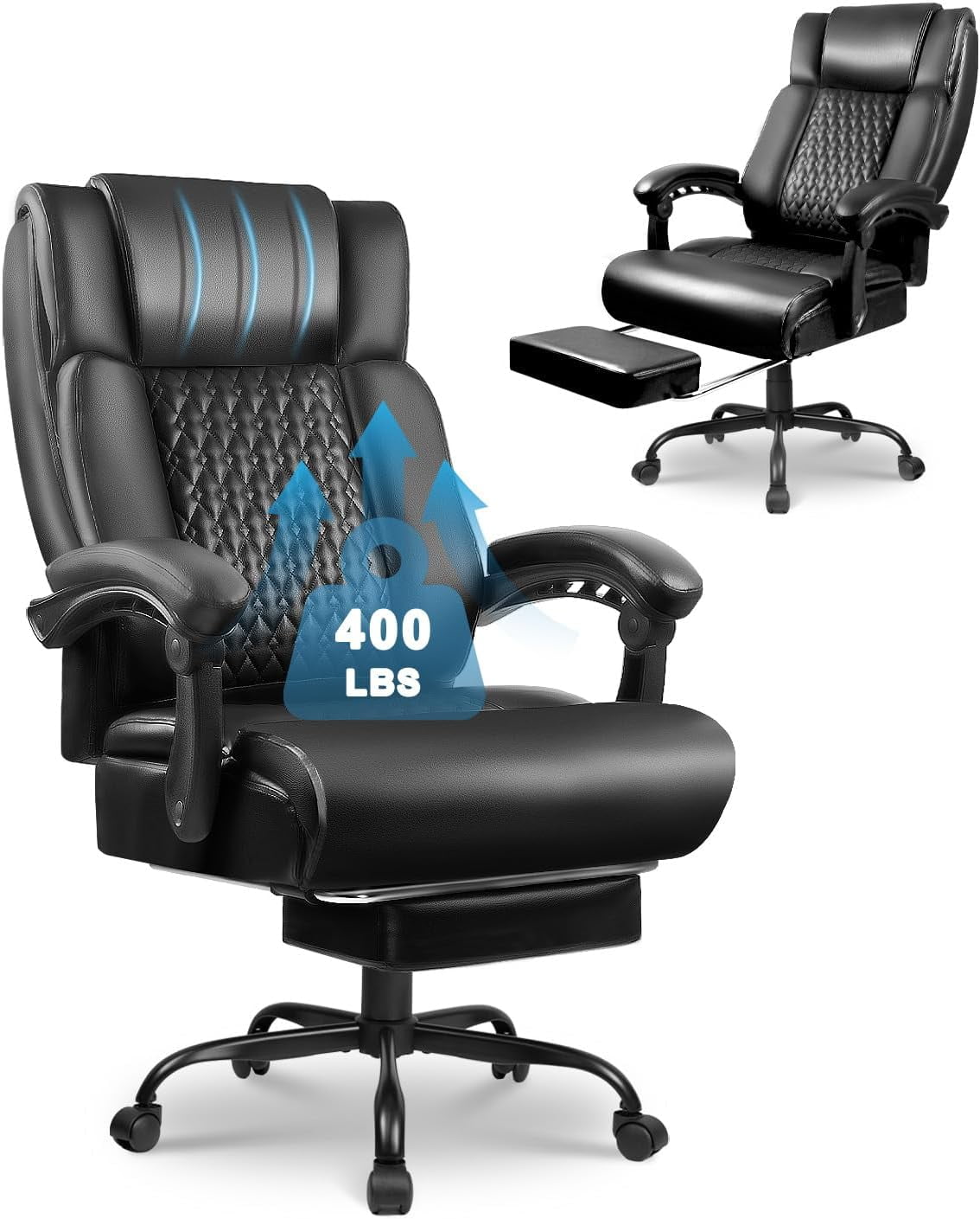 VITESSE Office Chair,Executive Heavy Duty Office Chair with Foot Rest ...