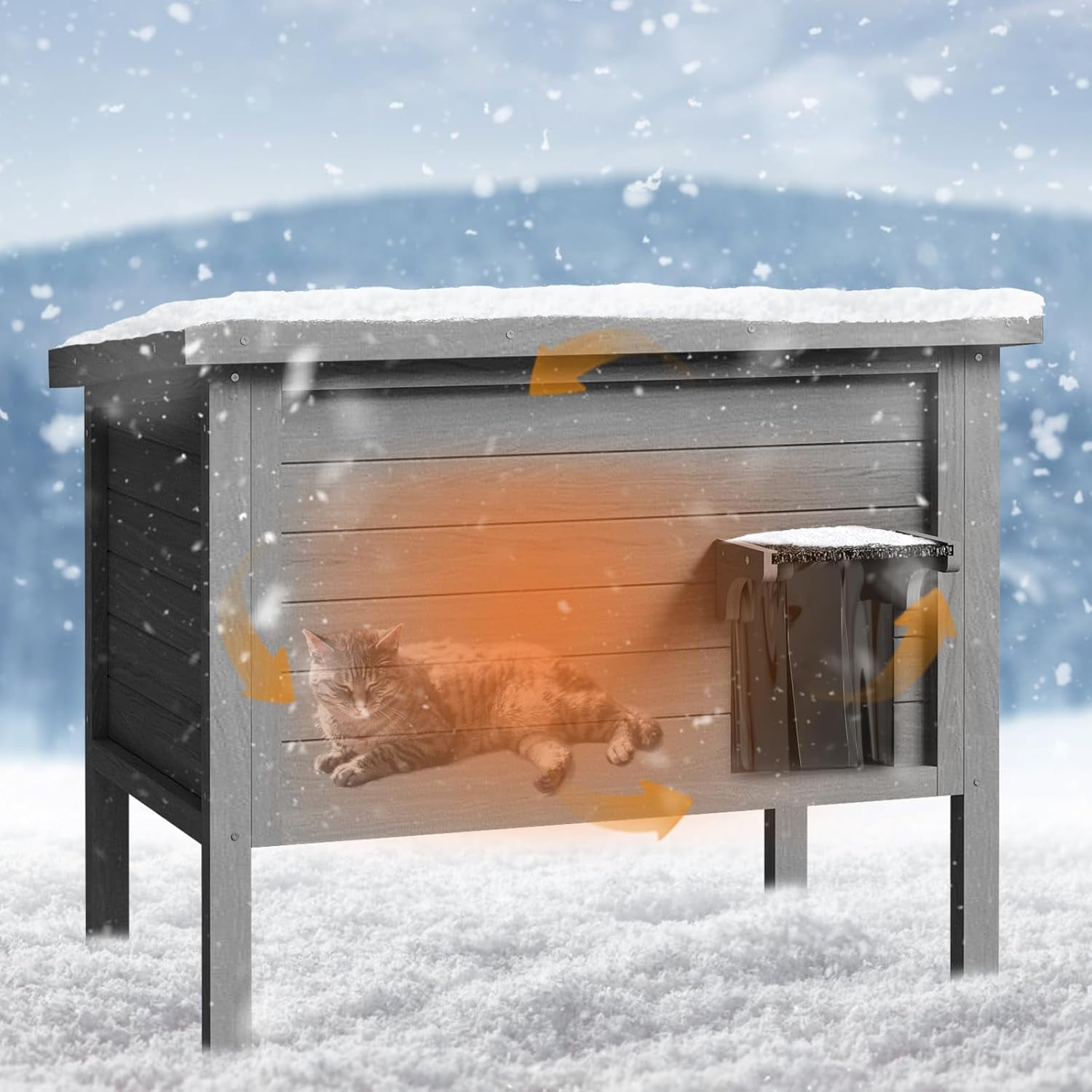 VITESSE Outdoor Cat House Feral Cat Enclosure cat houses for outdoor ...