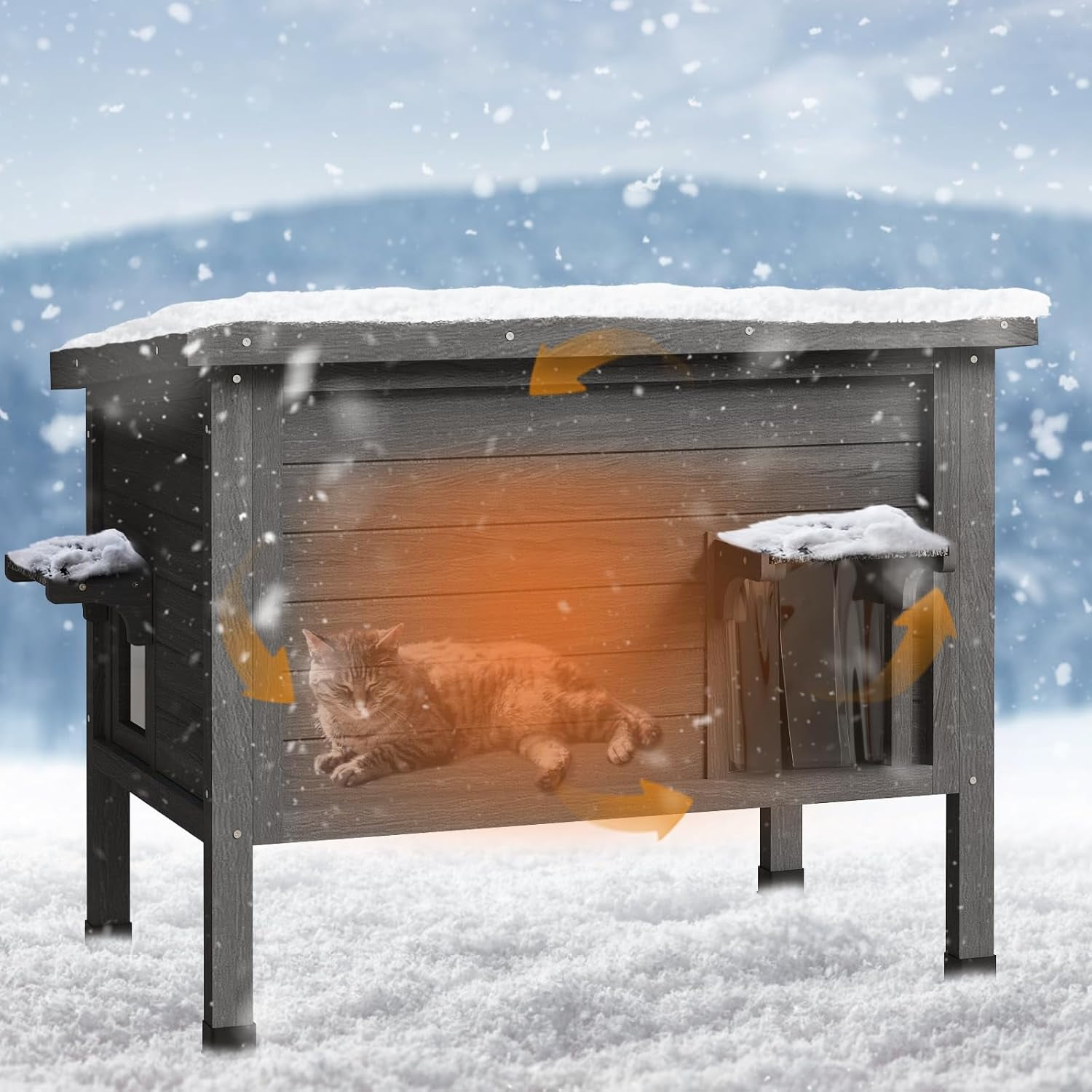 VITESSE Outdoor Cat House Feral Cat Enclosure cat houses for outdoor ...