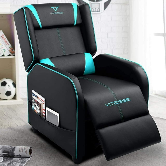 VITESSE Ergonomic Office Gaming Recliner Chair with Lumbar Support, PU ...