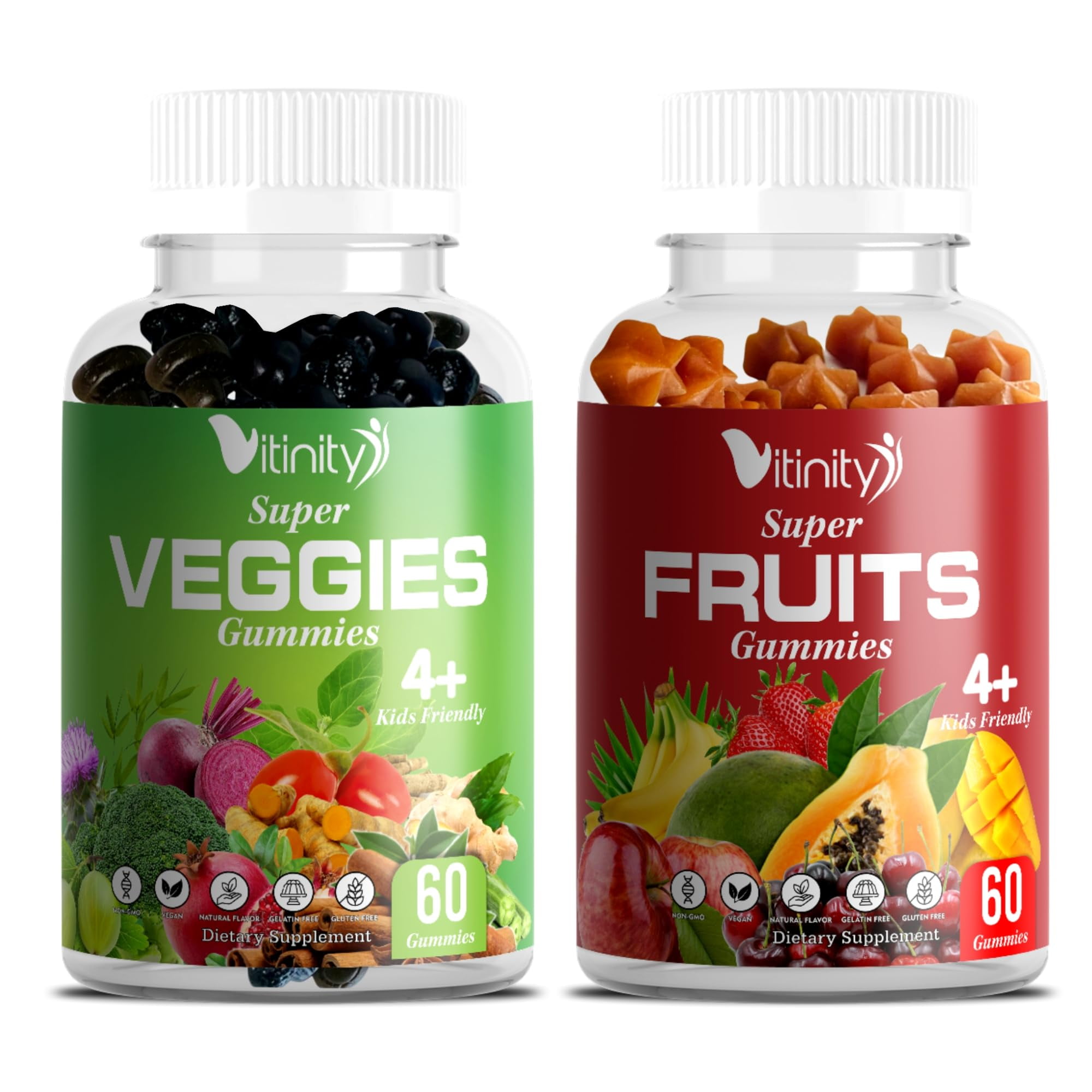 VITINITY Fruits and Veggies Gummies - Superfood Vegetable Vitamin ...