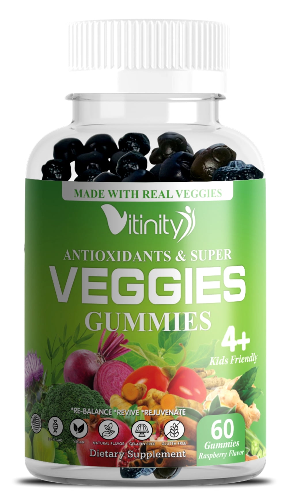 VITINITY Veggies Supplement - Super Veggies Delicious Gummies (60 Chews ...