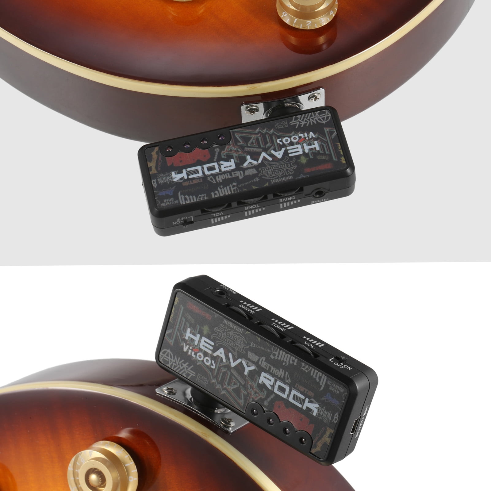 VITOOS Electric Guitar Plug Mini Headphone Amp Amplifier Heavy Rock ...