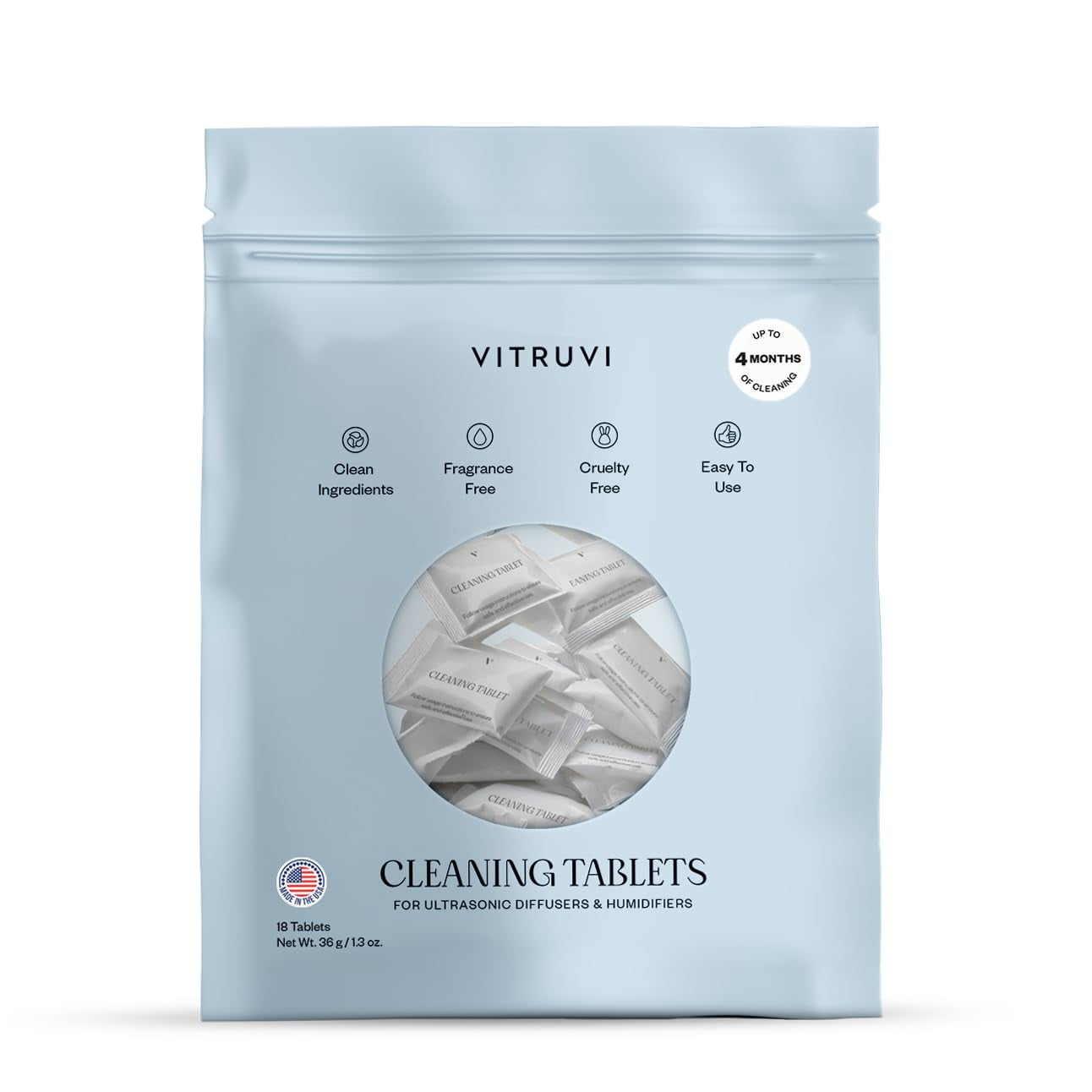 VITRUVI Cleaning Tablets for Diffusers & Humidifiers | Removes Stains ...