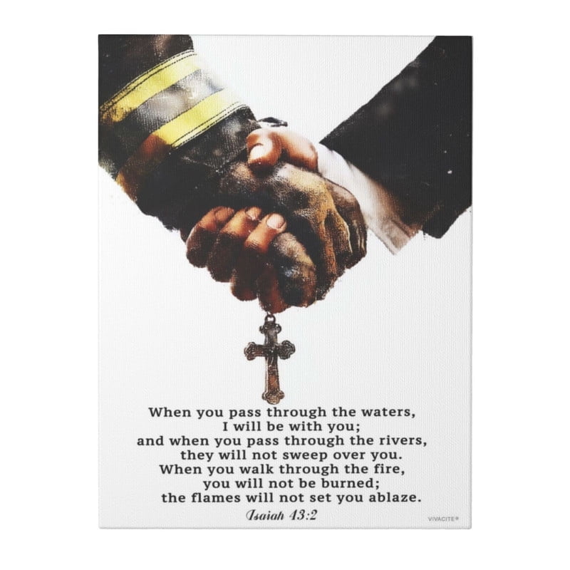 VIVACITE Christian Canvas Wall Art - Isaiah 43 Wall Art Christian Art ...