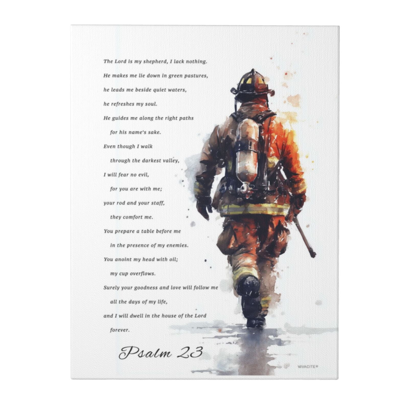 VIVACITE Christian Canvas Wall Art - Psalm 23 Wall Art Christian Art ...