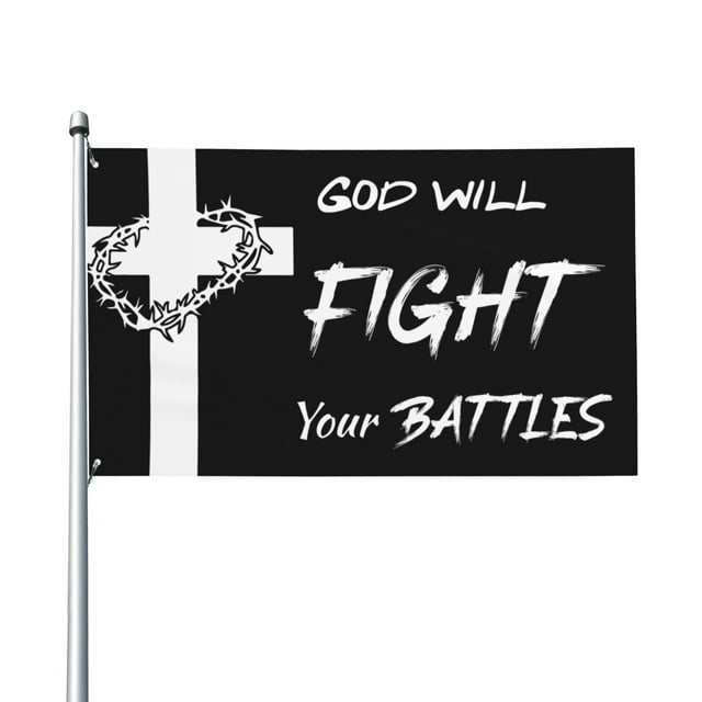 VIVACITE Jesus Is King Flag Jesus Flag Christian Flag 3x5 Outdoor ...