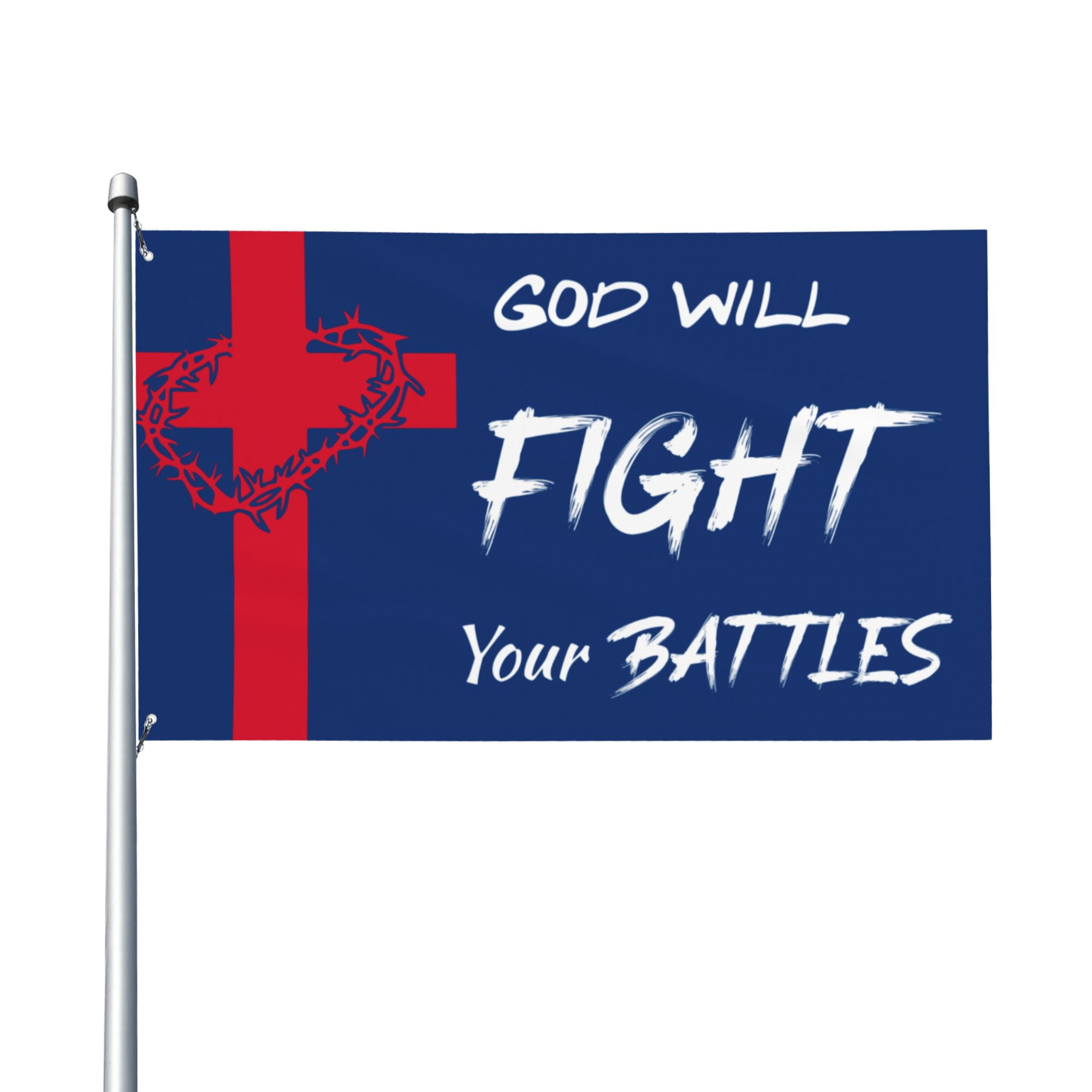 VIVACITE Jesus Is King Flag Jesus Flag Christian Flag 3x5 Outdoor ...