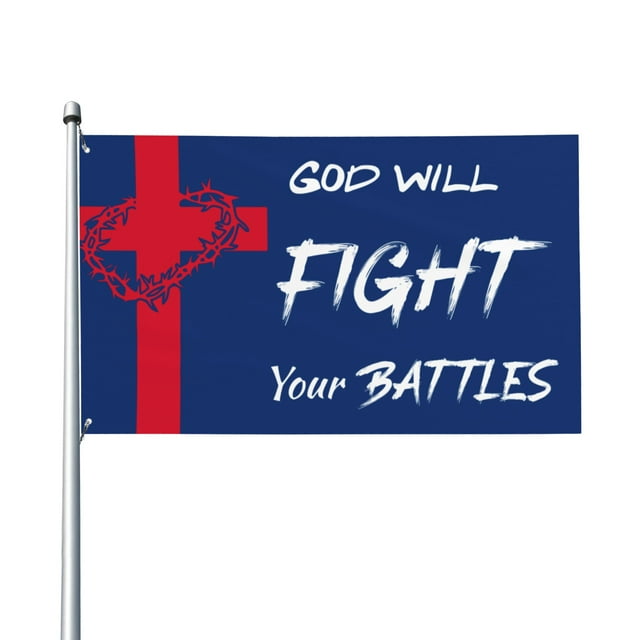VIVACITE Jesus Is King Flag Jesus Flag Christian Flag 3x5 Outdoor ...