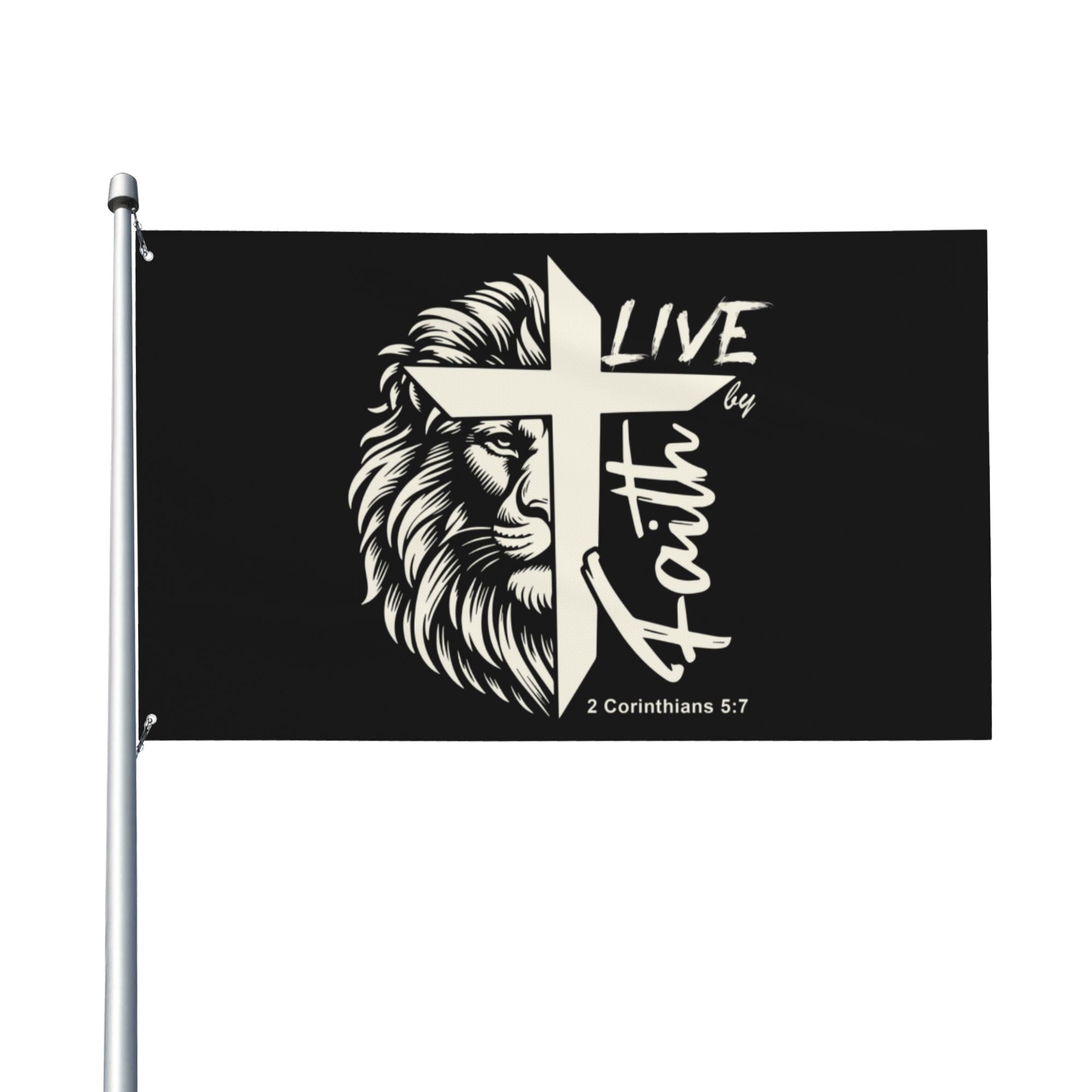 VIVACITE Lion of Judah Flag Jesus Flag Christian Flag 3x5 Outdoor ...