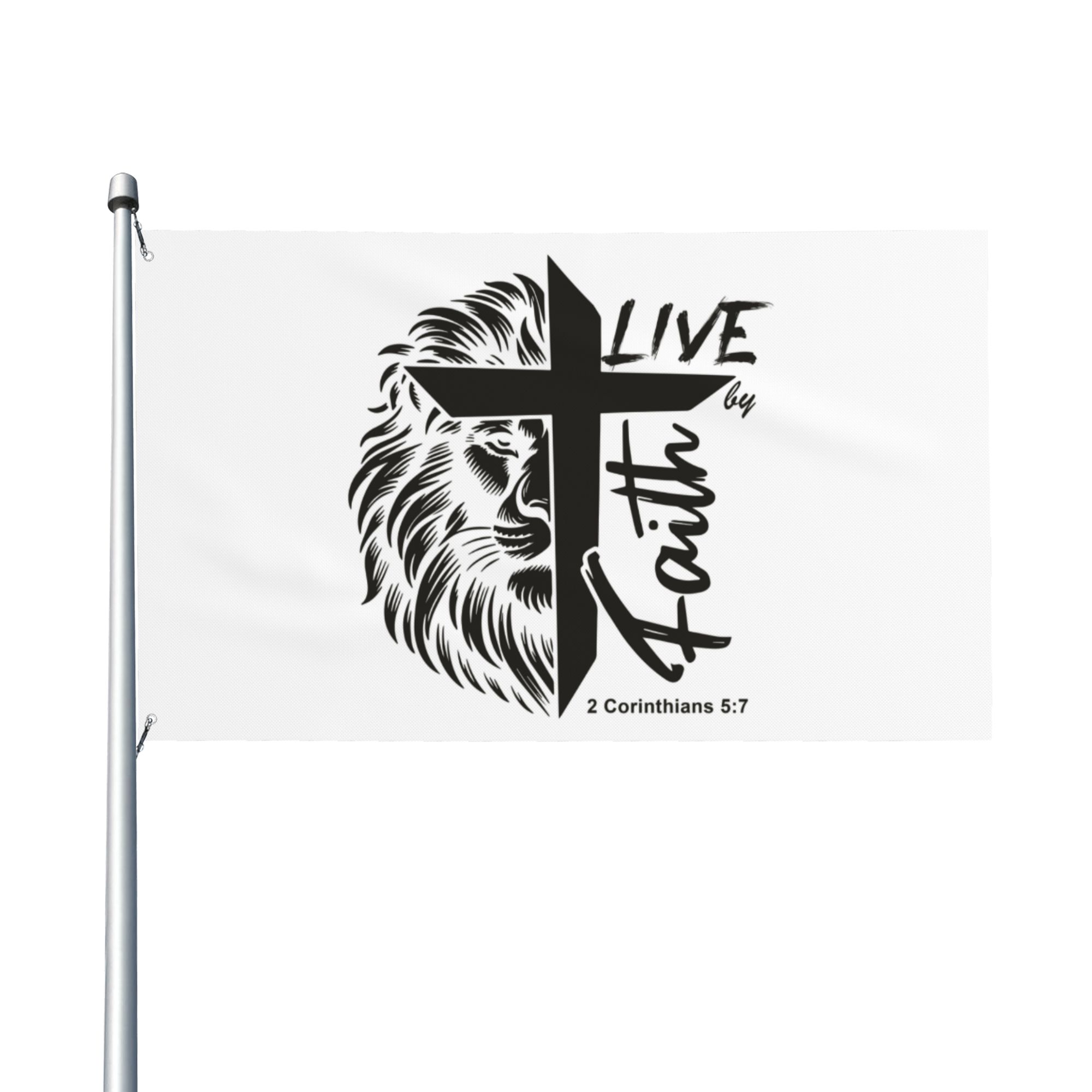 VIVACITE Lion of Judah Flag Jesus Flag Christian Flag 3x5 Outdoor ...