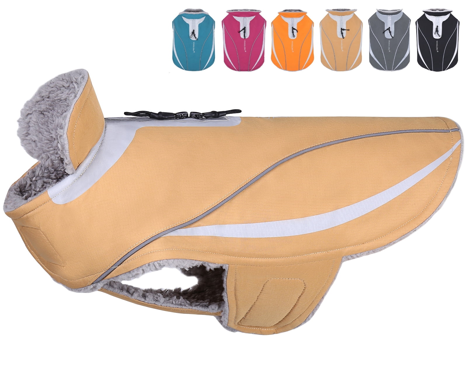 VIVAGLORY Dog Coat, Dog Jacket for Winter & Cold Weather, Fleece Vest ...