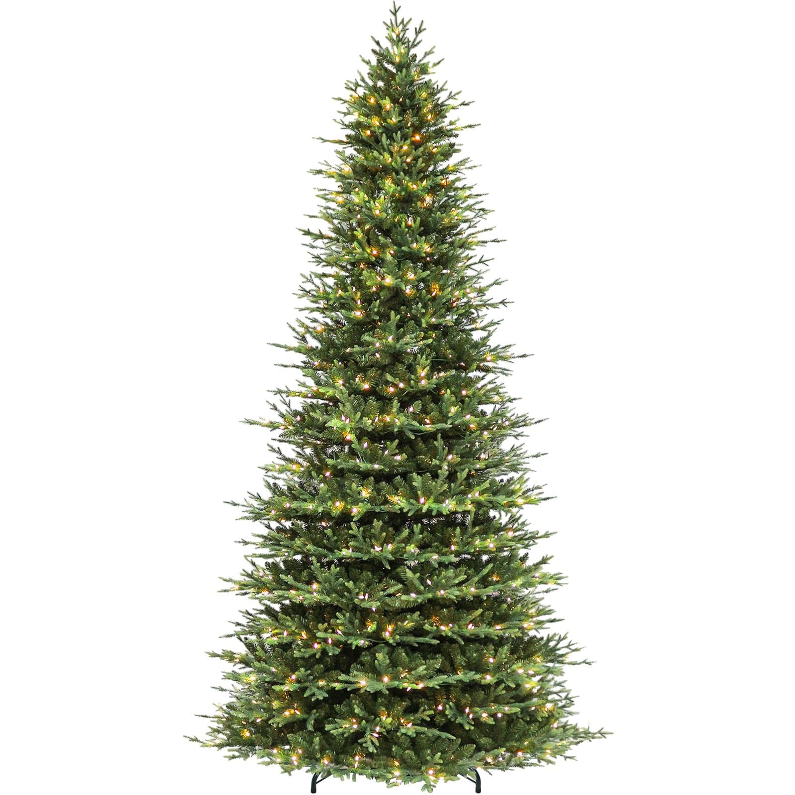 VIVATREES 12ft Pre-lit Artificial Christmas Tree 8109 Hinged Mixed PVC ...