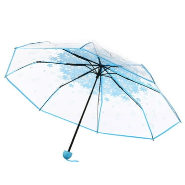 Honeeladyy Clear Umbrella, 1PC Transparent Folding Umbrella Fashionable ...