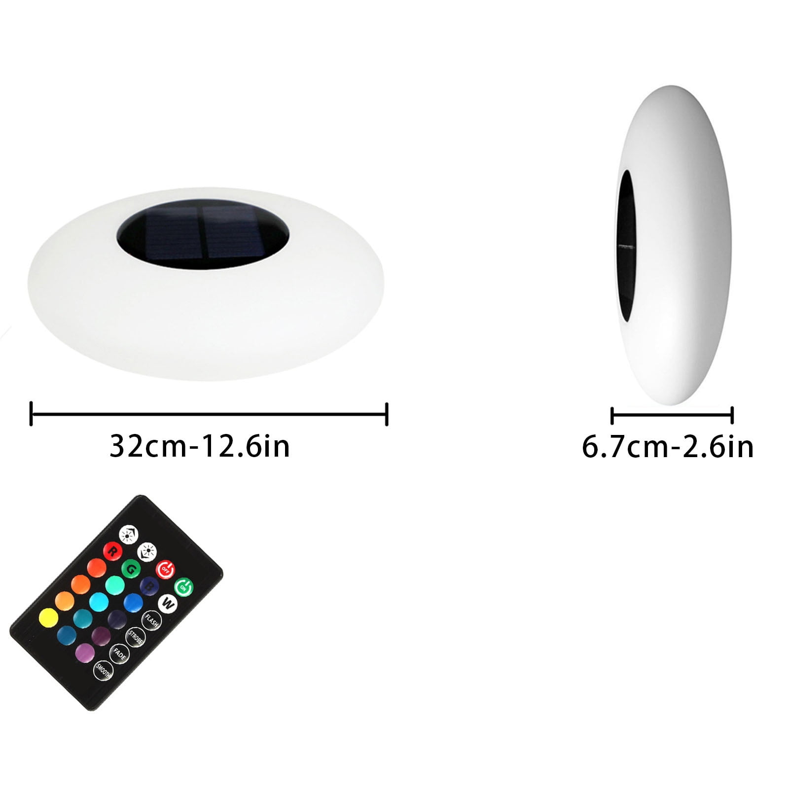 VIVAWM Water Floating Swimming Pool Outdoor Colorful LED Water Floating ...