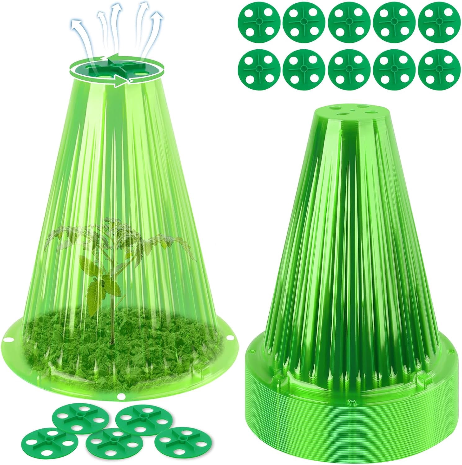 VIVBHITU UQM 30 Pack Garden Cloches for Plants Reusable Bell Plant ...
